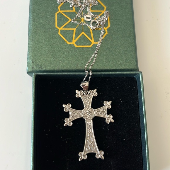 NJM | Jewelry | Armenian Cross Pendant 4k White Gold Old World Cross ...